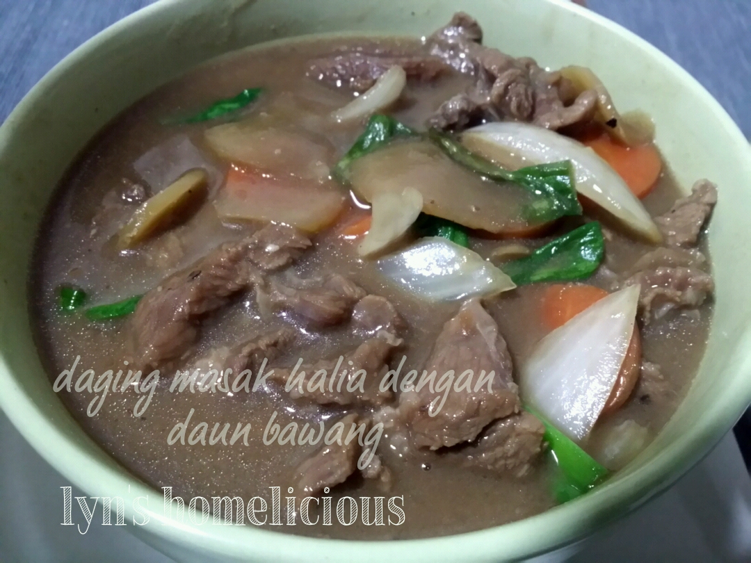 Daging Masak Halia Dengan Daun Bawang | LYN'S HOMELICIOUS