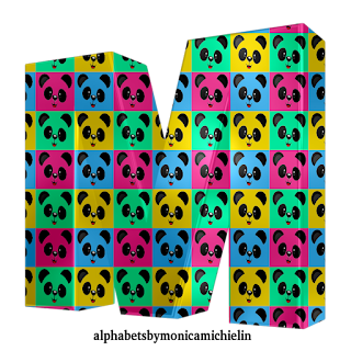 Monica Michielin Alphabets: COLOUR PANDA BEAR ALPHABET, ICONS PNG AND ...