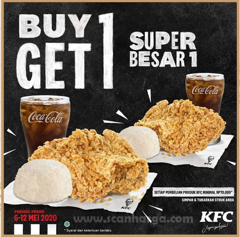 Promo KFC Buy 1 Get 1 Free Paket Super Besar 1 - scanharga