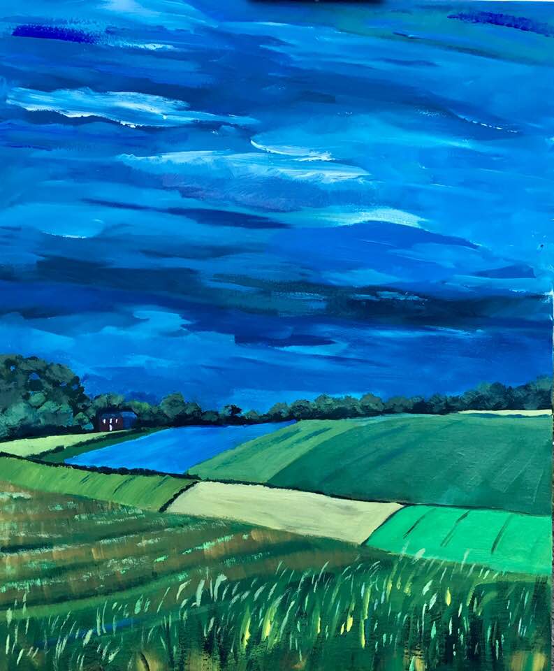 John Geekie Art: Views from near Holme on the Wolds, East Yorkshire.