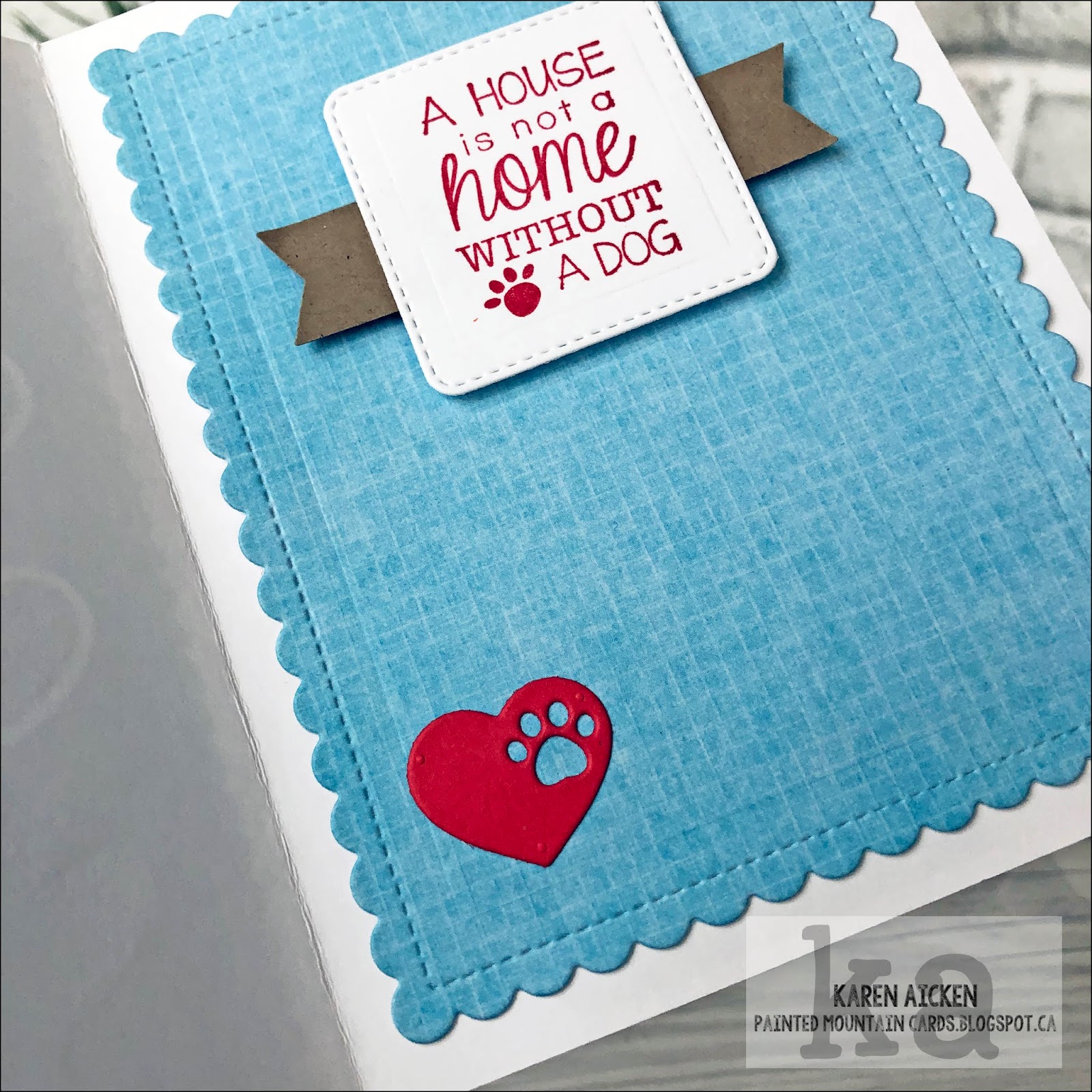 Painted Mountain Cards: Dog Themed 'Happy Mail' Card