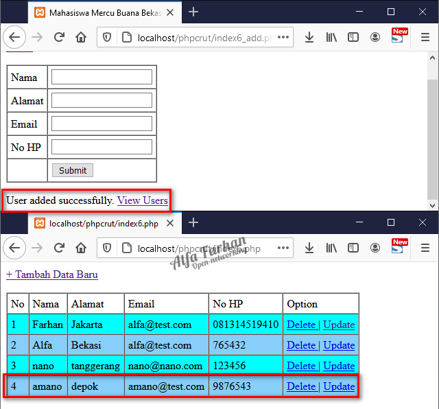 PHP Programming 10 - Database PHP MySQL CRUD INSERT ~ Open Networking