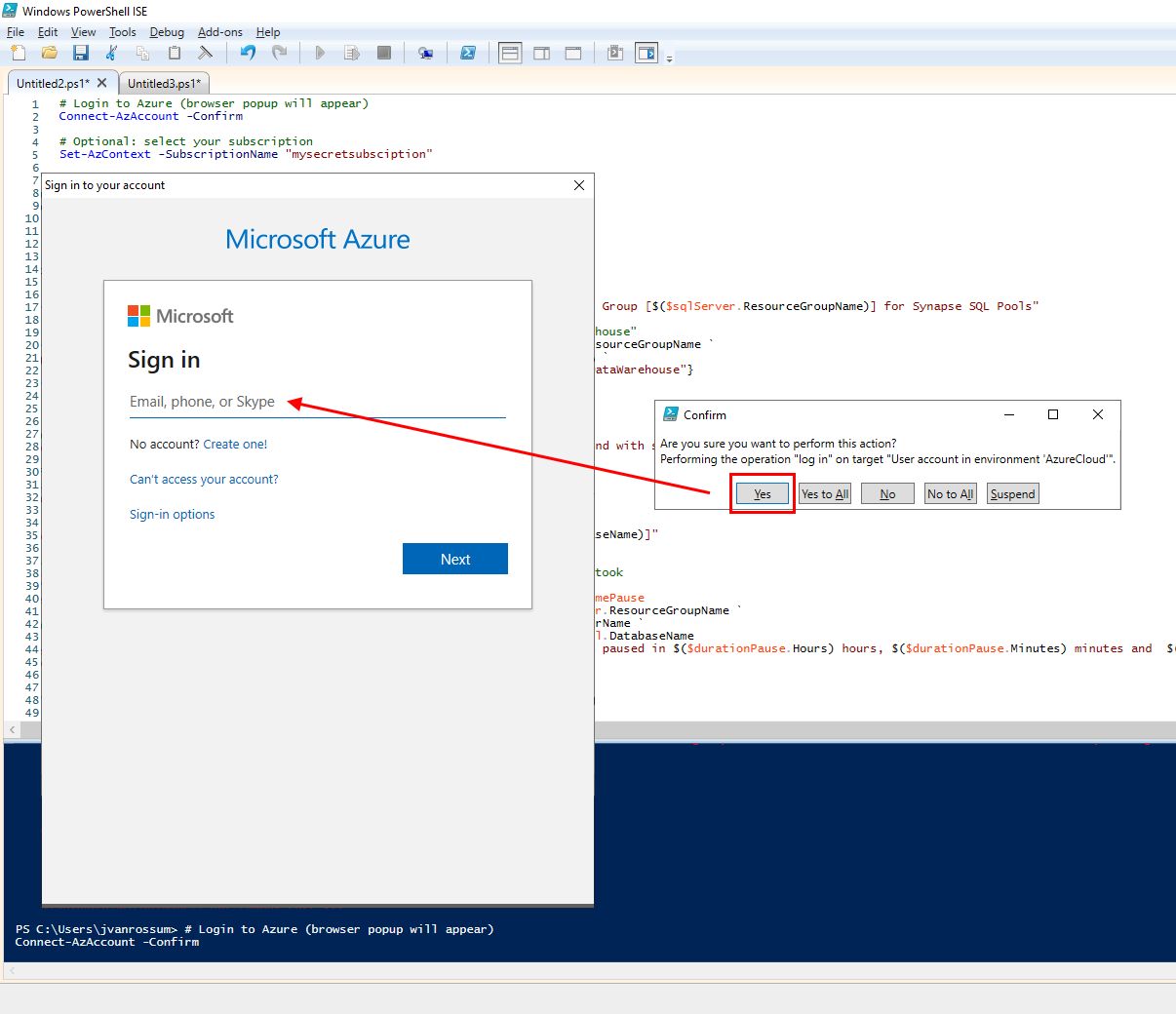 Microsoft BI Tools: Pause all/an Azure Synapse SQL Pool(s) (Az)
