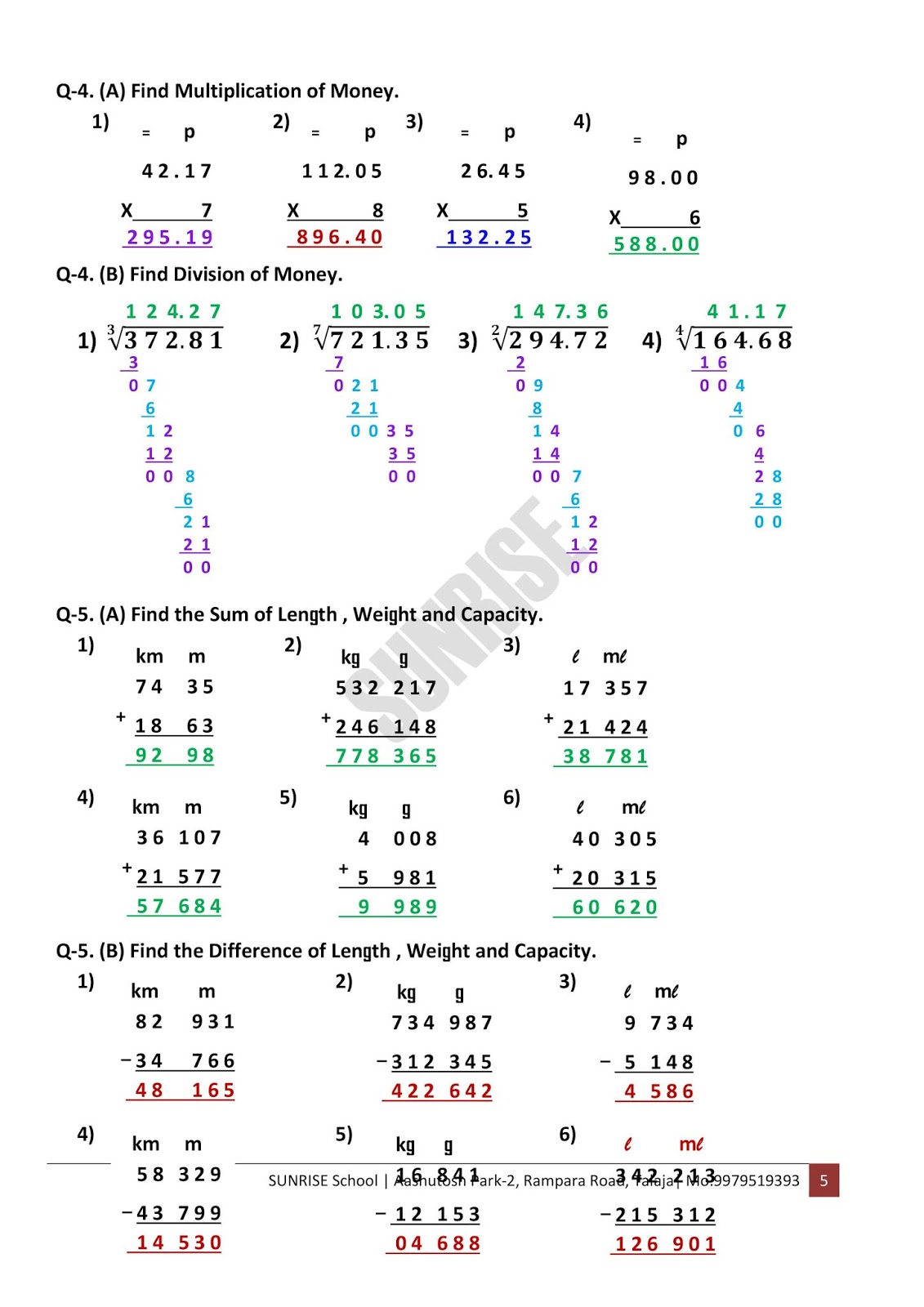 4th_Mathematics_Assignment - CH2O Education