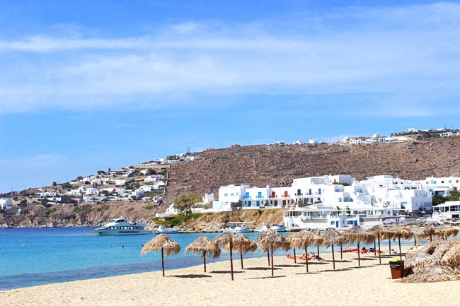 Platis Gialos beach | Mykonos island | GLAM FAB HAPPY