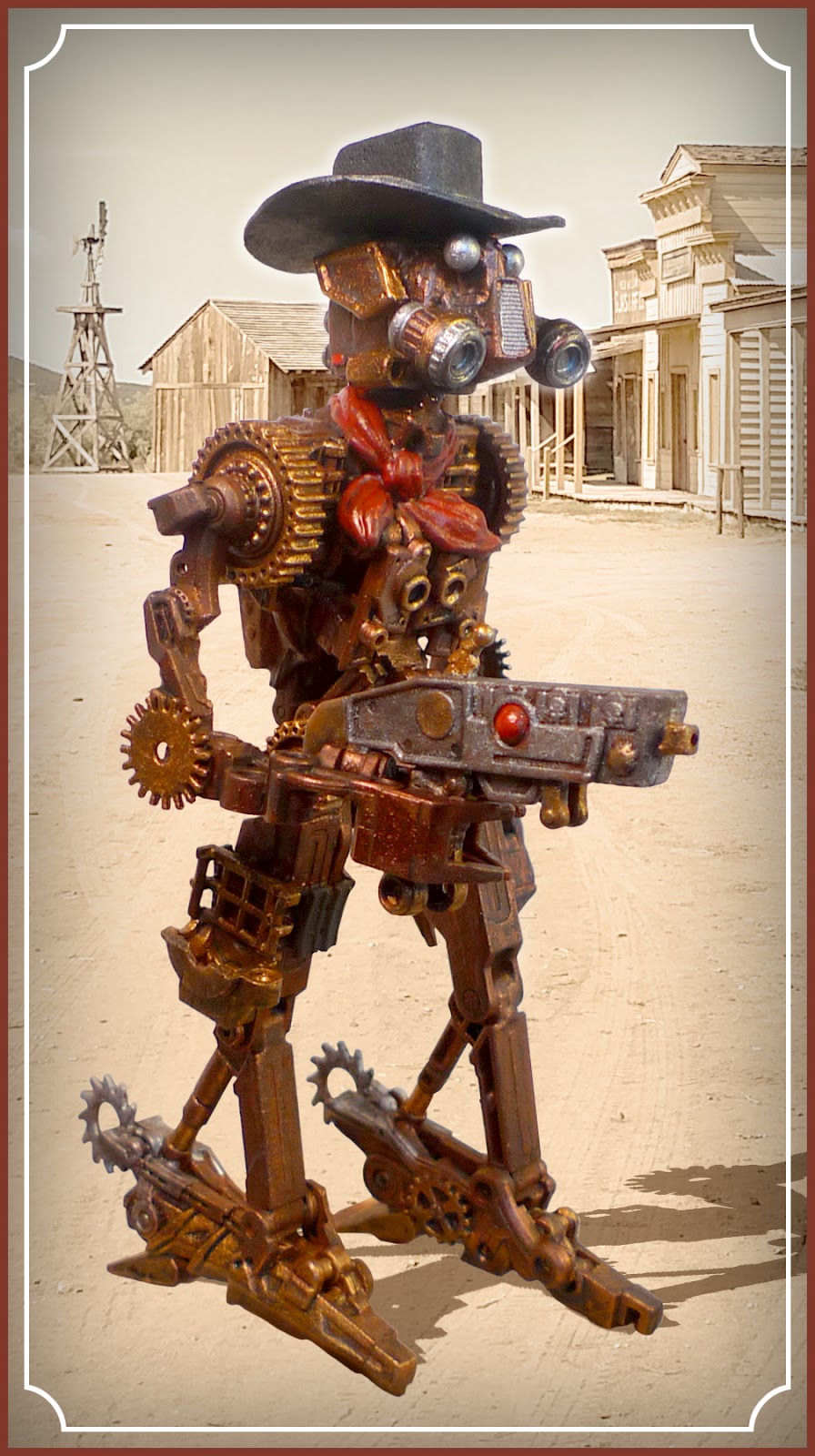 LUDstuff!: SCULPTURE- "Steampunk Gunslinger Bot"