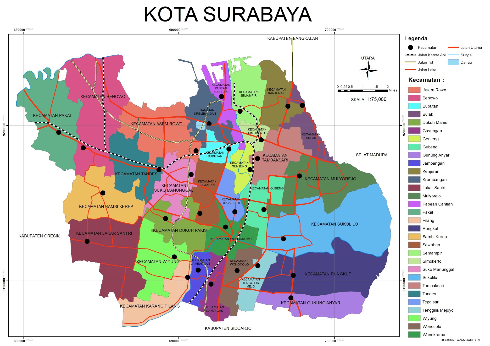PETA KOTA SURABAYA