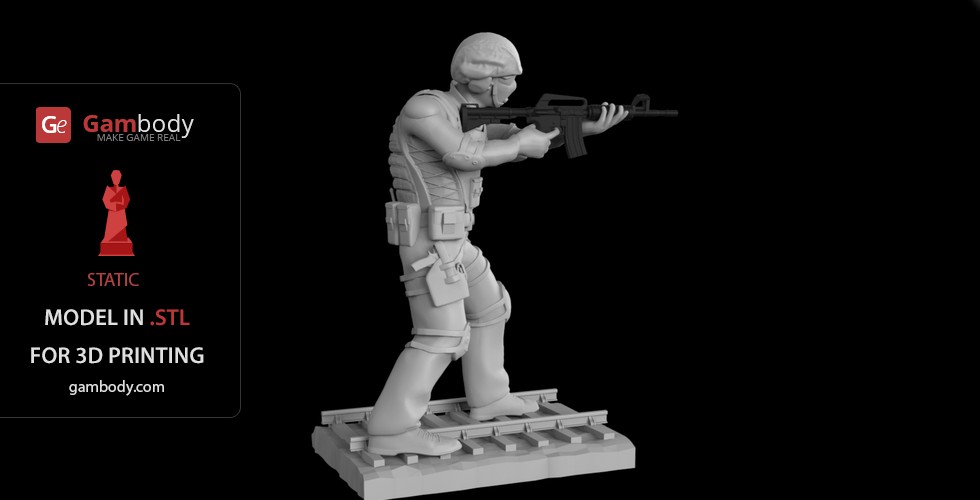 Counter Strike - Counter Terrorist Soldier 3D Model | Static Figure ...