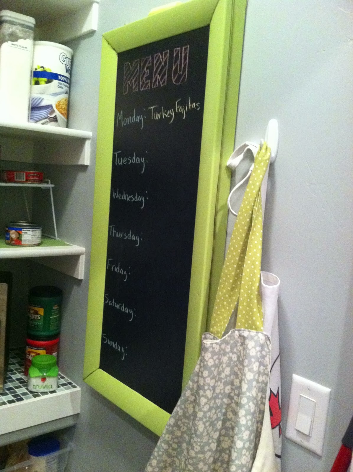 How to make a Chalk Board Menu....(to easily hide your electrical panel!)