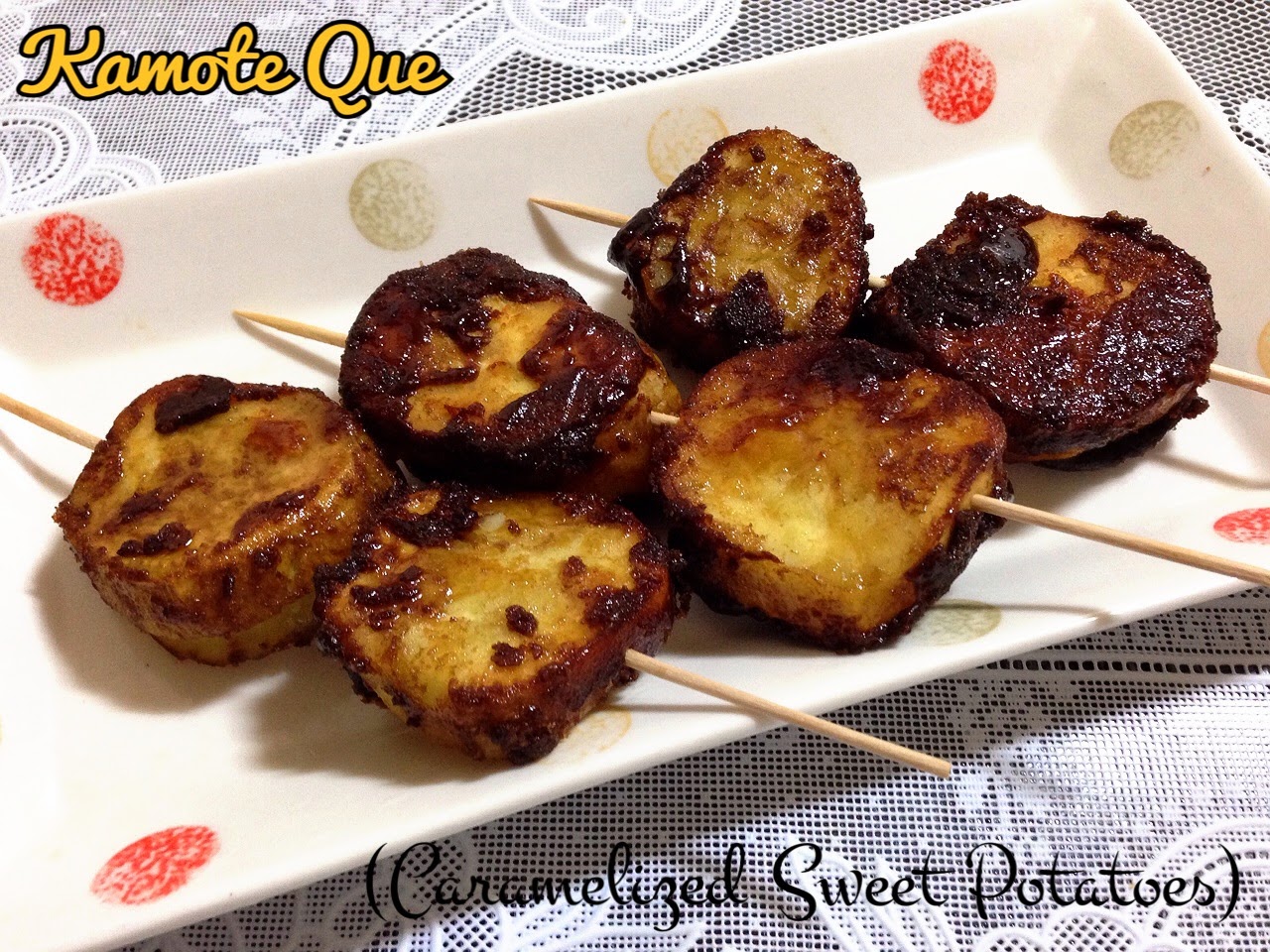 MinJi's Kitchen: Kamote-Que (Caramelized Sweet Potatoes)