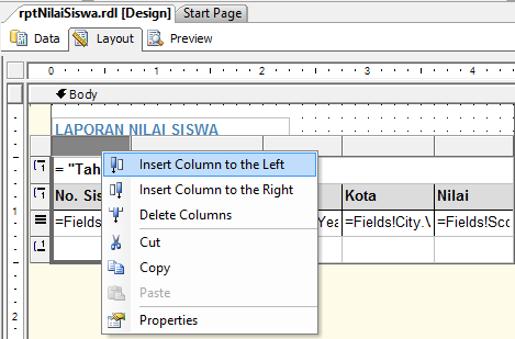 SSRS: Create Sequence Number Using RowNumber Function