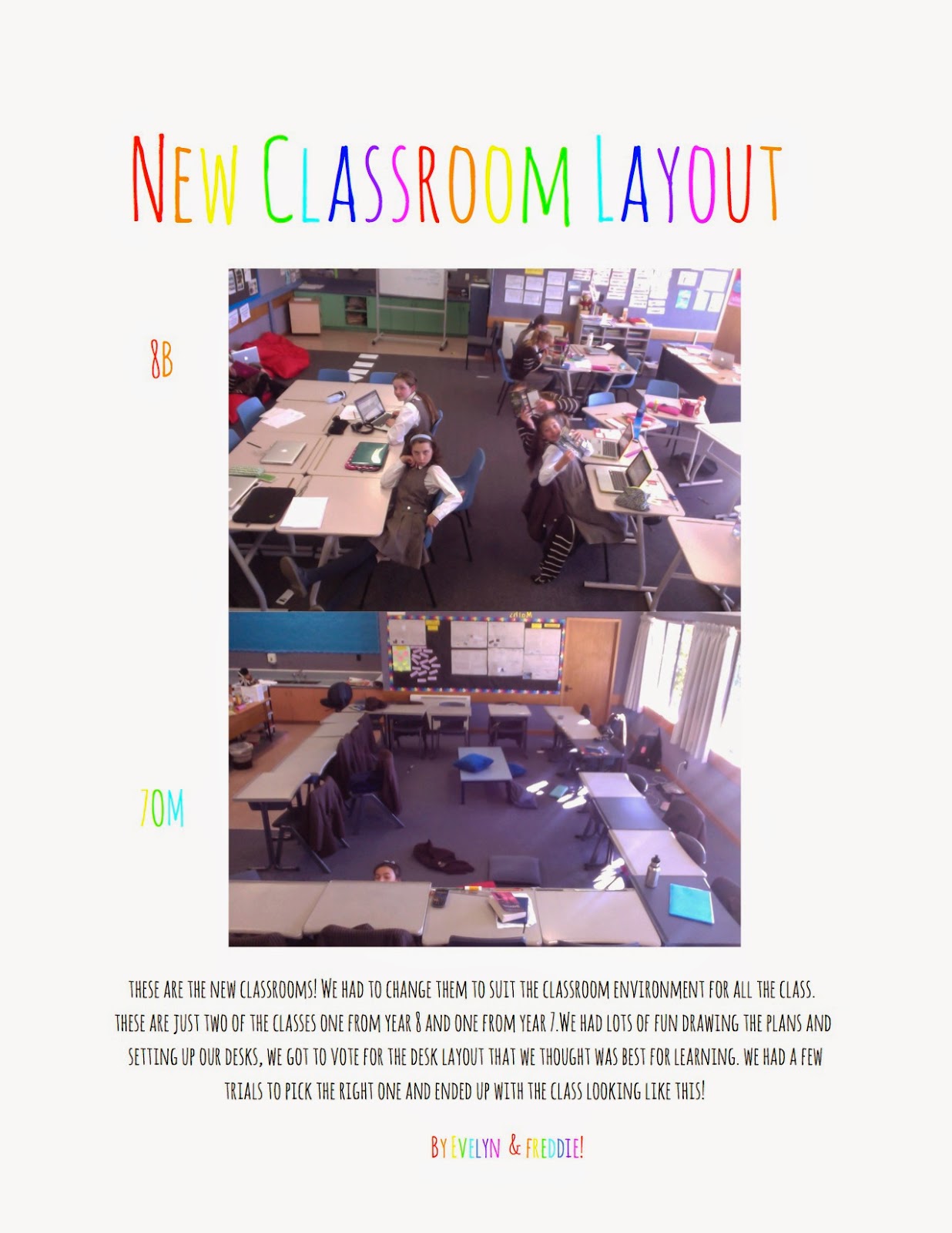8B Online: New Classroom Layout