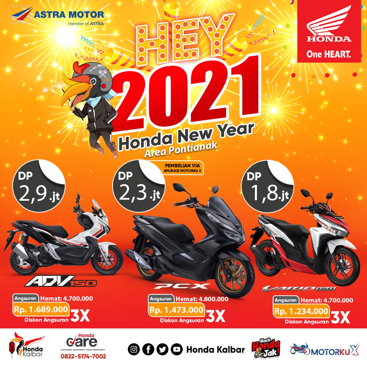 Tahun Baru Motor Baru, Ada Promo Angsuran dari Honda Kalbar - BujangAdau