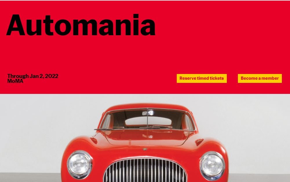 Just A Car Guy: New York's MoMA is having a car show