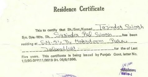 How to make a residential certificate format