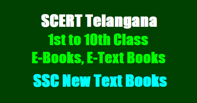 E Books E TextBooks SCERT Telangana 1st Class To 10th Class SSC New e-books-e-textbooks-scert-telangana-1st-class-to-10th-class-ssc-new