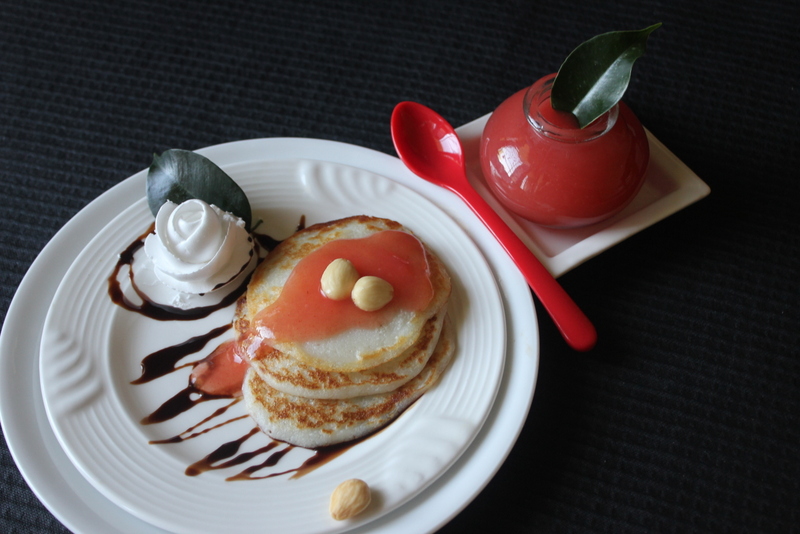 Rice Crepes with Watermelon Sauce - Ribbons to Pastas