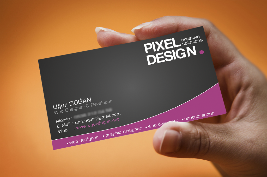 pixel publicity & Acrylic Sign Bord: Visiting Card