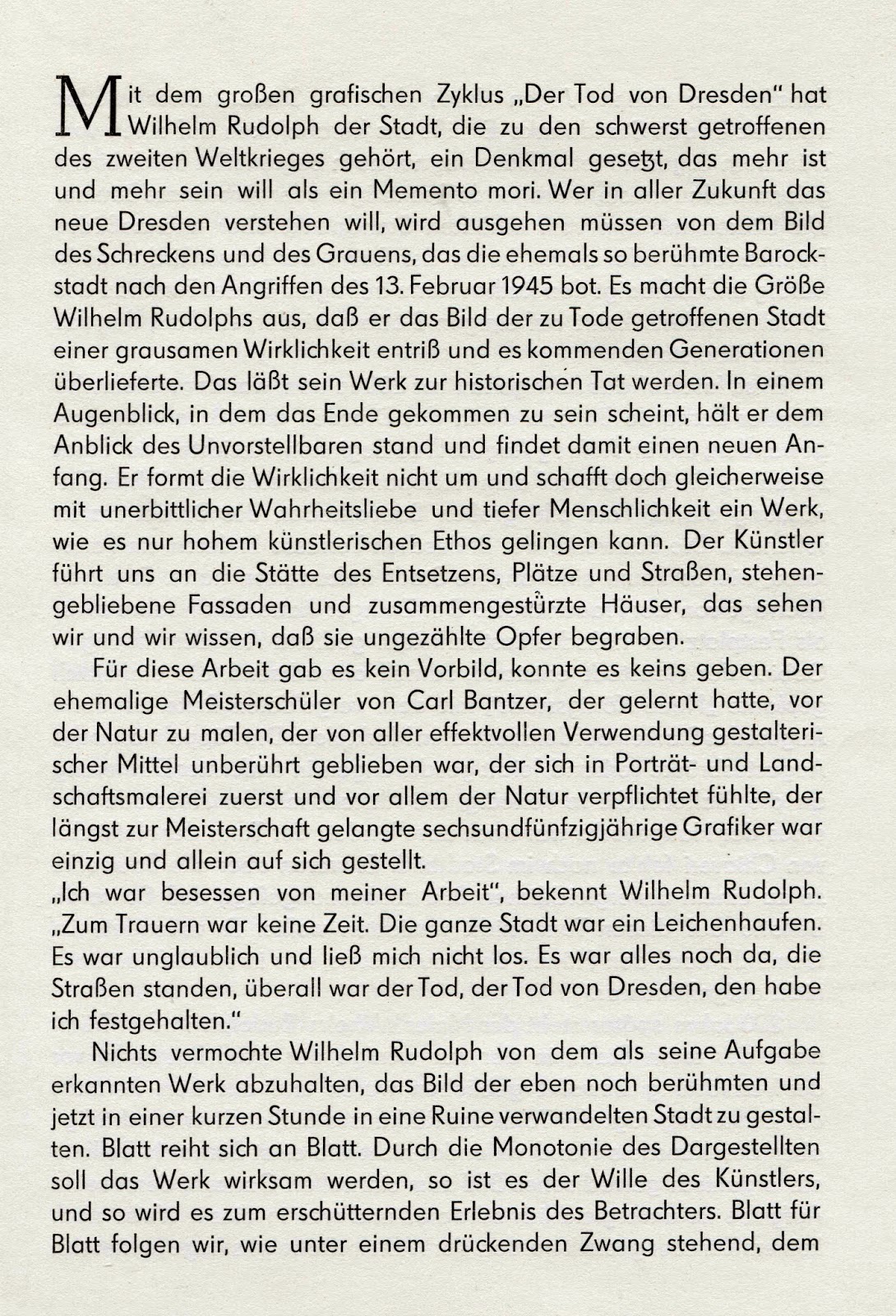 virtuelle Galerie Dresden: Wilhelm Rudolph, Der Tod von Dresden, 1945 ...