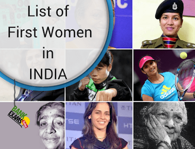 List of First Women in India - BankExamsToday