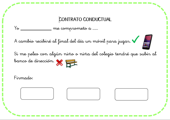 Audición y Lenguaje is coming...: IMPRIMIBLE: Contrato Conductual.