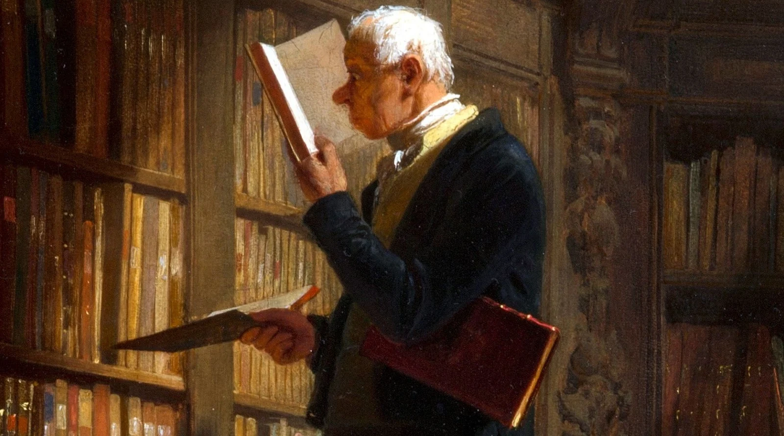 Carl Spitzweg | The Bookworm, 1850 | Tutt'Art@