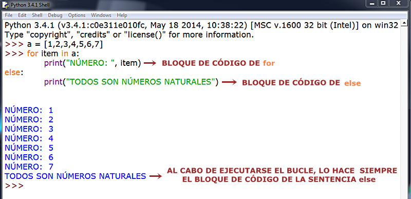 APRENDER A PROGRAMAR CON PYTHON: BUCLE FOR/IN