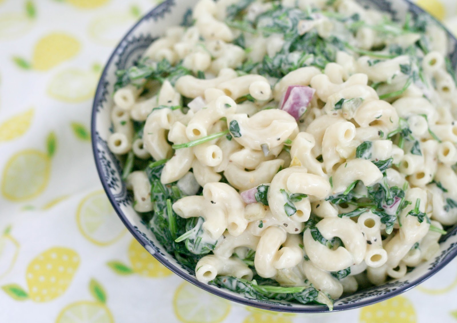 Pea Shoot Macaroni Salad Coconut And Lime