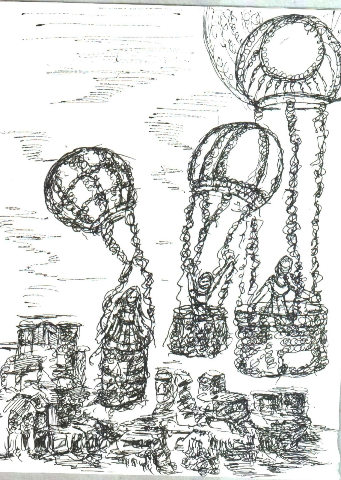 Santa Rosa Book Illustration: Pen and Ink Sketchbook, Alice In Wonderland