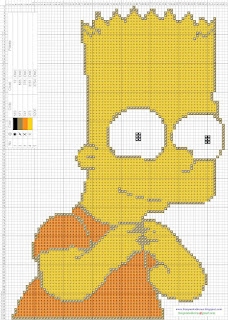Bart Simpson - Cross Stitch Punto de cruzlos