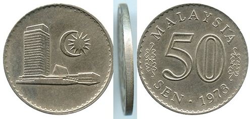 5 sen 1988 Bunga Raya dilelong di Singapura - Malaysia Coin