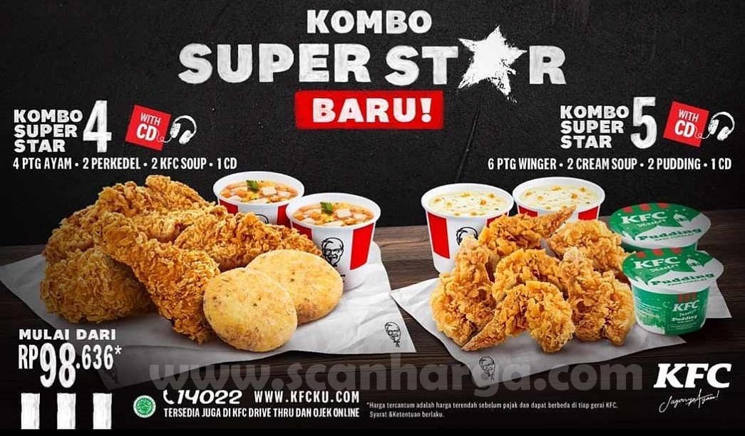 2 Promo KFC Super Crazy Deal + Combo Super Star Paket Terbaru KFC ...