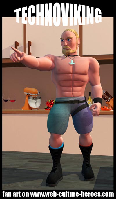 WEB CULTURE HEROES: TECHNOVIKING FAN ART