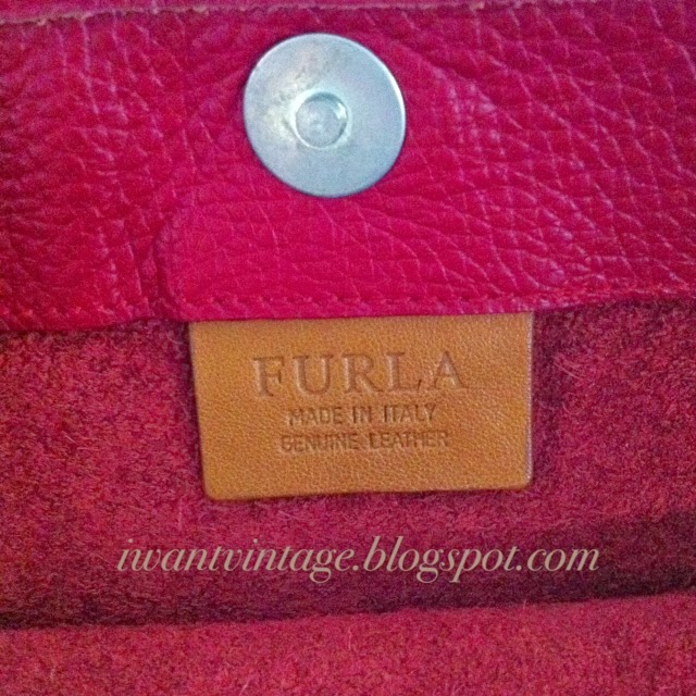 I Want Vintage | Vintage Designer Handbags: Furla Red Leather Top ...
