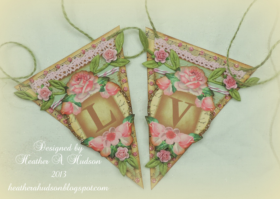 Heather A Hudson: Vintage Shabby Rose Banner Tutorial with Really ...