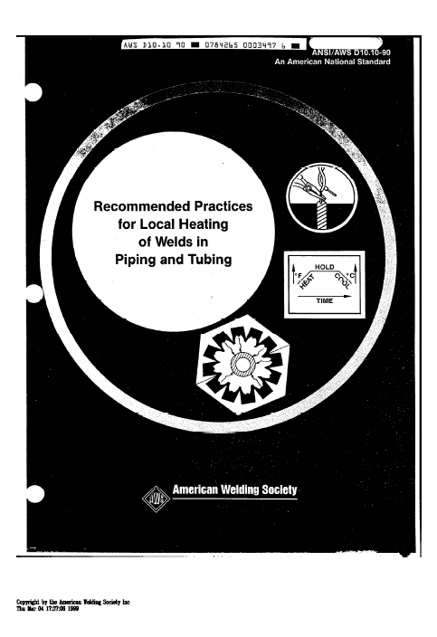 ANSI/AWS D10.10/D10.10M:1999 (R2009) Recommended Practices for Local ...