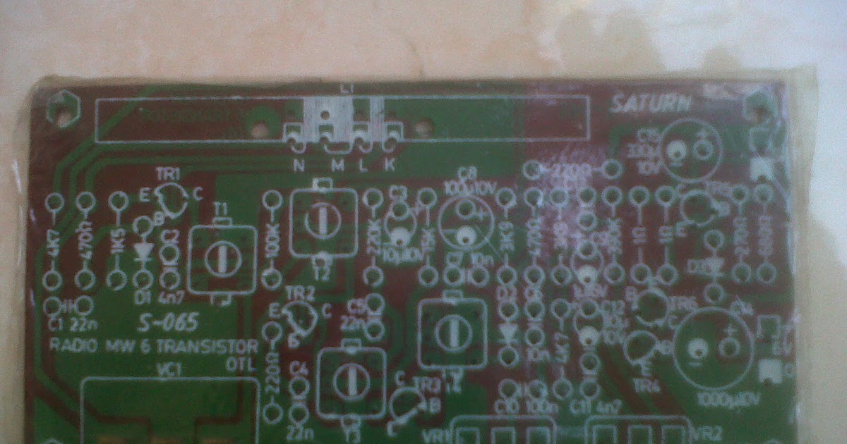 MENJUAL KOMPONEN RADIO: PCB Radio MW 6 Transistor S-065 Saturn