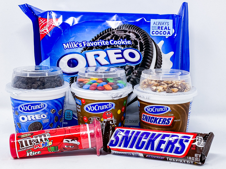 Tales of the Flowers: YoCrunch yogurt taste test, Oreo, M&M, and Snickers