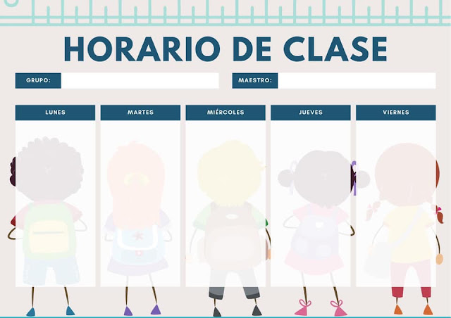 ¡Plantillas para organizar los horarios de clase!