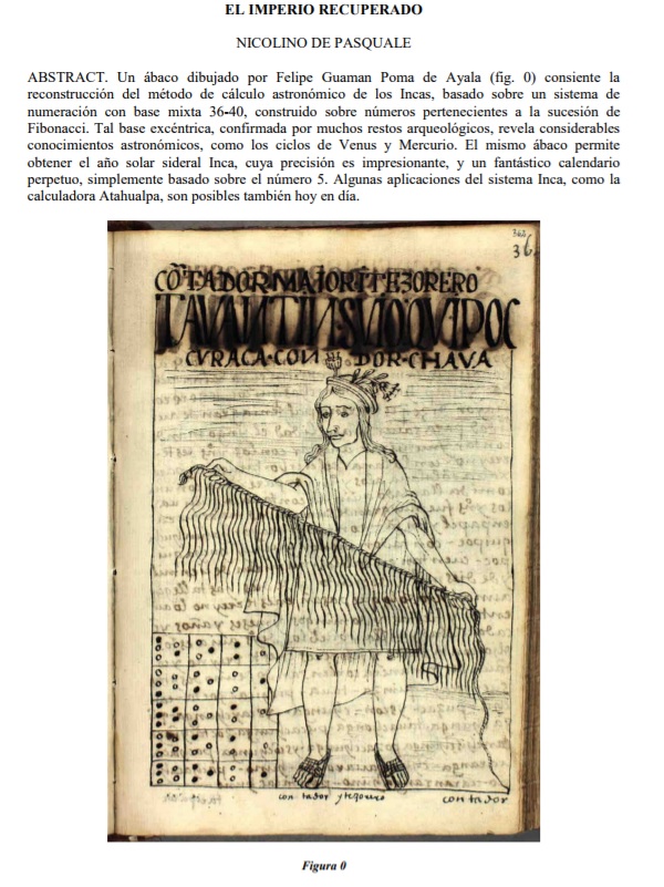 LABORATORIO DE MATEMÁTICA: Yupana y cálculo astronómico de los Incas
