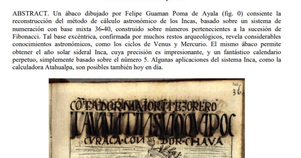 LABORATORIO DE MATEMÁTICA: Yupana y cálculo astronómico de los Incas