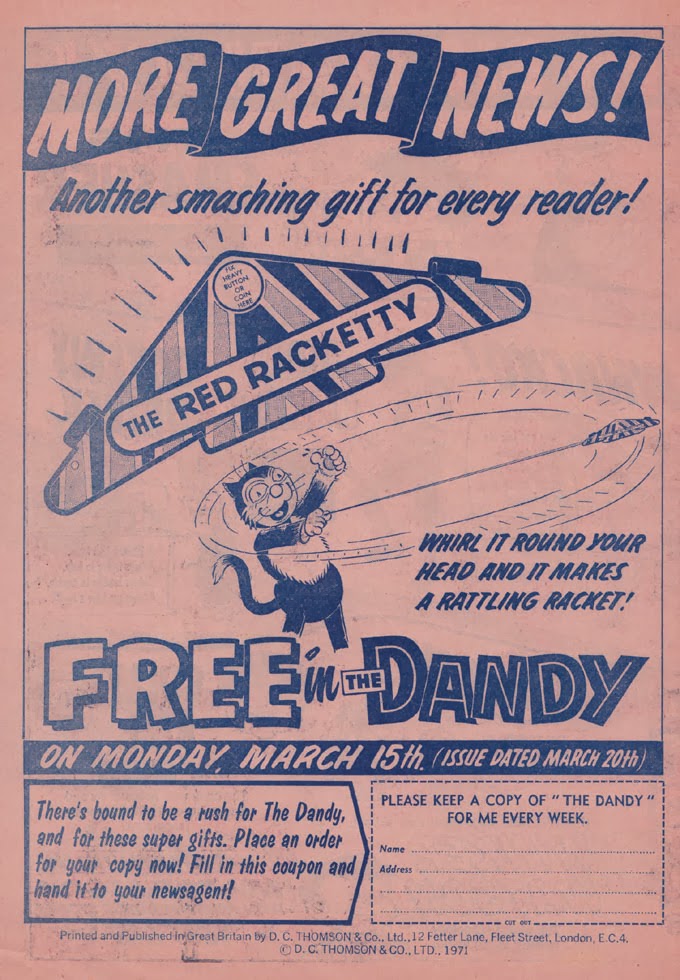 BLIMEY! The Blog of British Comics: Promoting The "new big" Dandy in 1971
