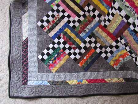 The Proficient Needle: CHECKERBOARD RAILS - ANOTHER FINISH