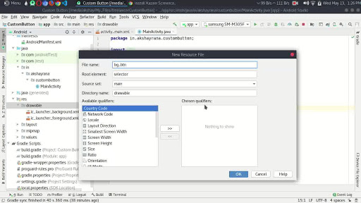 How to customize button in android