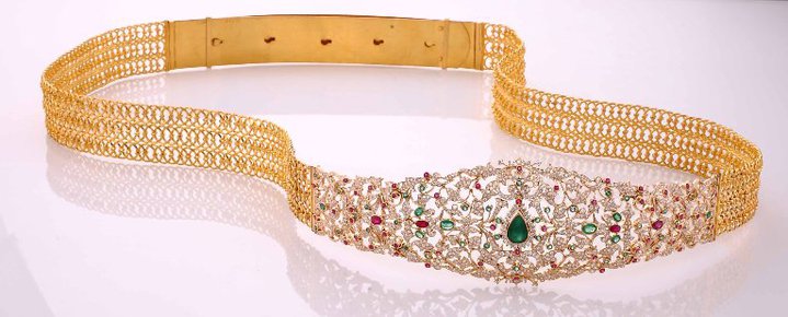 Indian Jewellery and Clothing: Vaddanam studded with diamonds,rubies ...