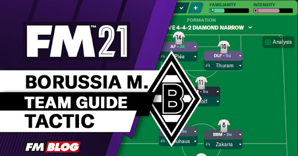 FM21 Borussia Monchengladbach 4-4-2 Diamond Narrow - Tiki-Taka Tactic ...