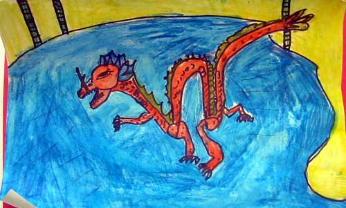 Chinese Water Dragon Drawing