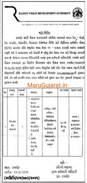 Rajkot Urban Development Authority (RUDA) Recruitment for MIS Expert ...