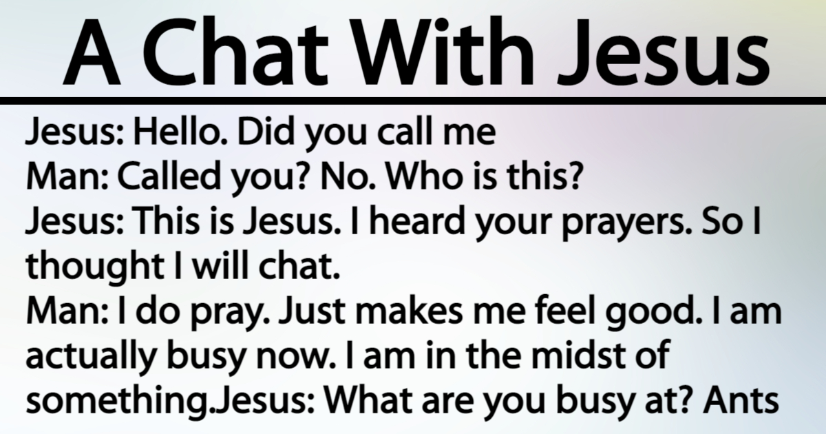 Mesmerizing Words: A Chat With Jesus