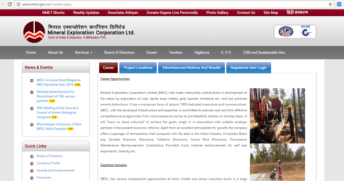 EXECUTIVE TRAINEE - (GEOLOGY AND GEOPHYSICS) in Mineral Exploration ...